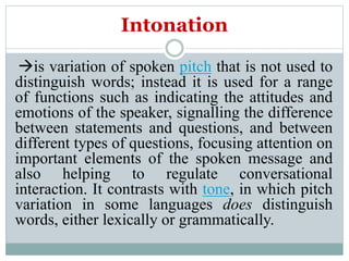 Shift in Stress and Intonation | PPTX