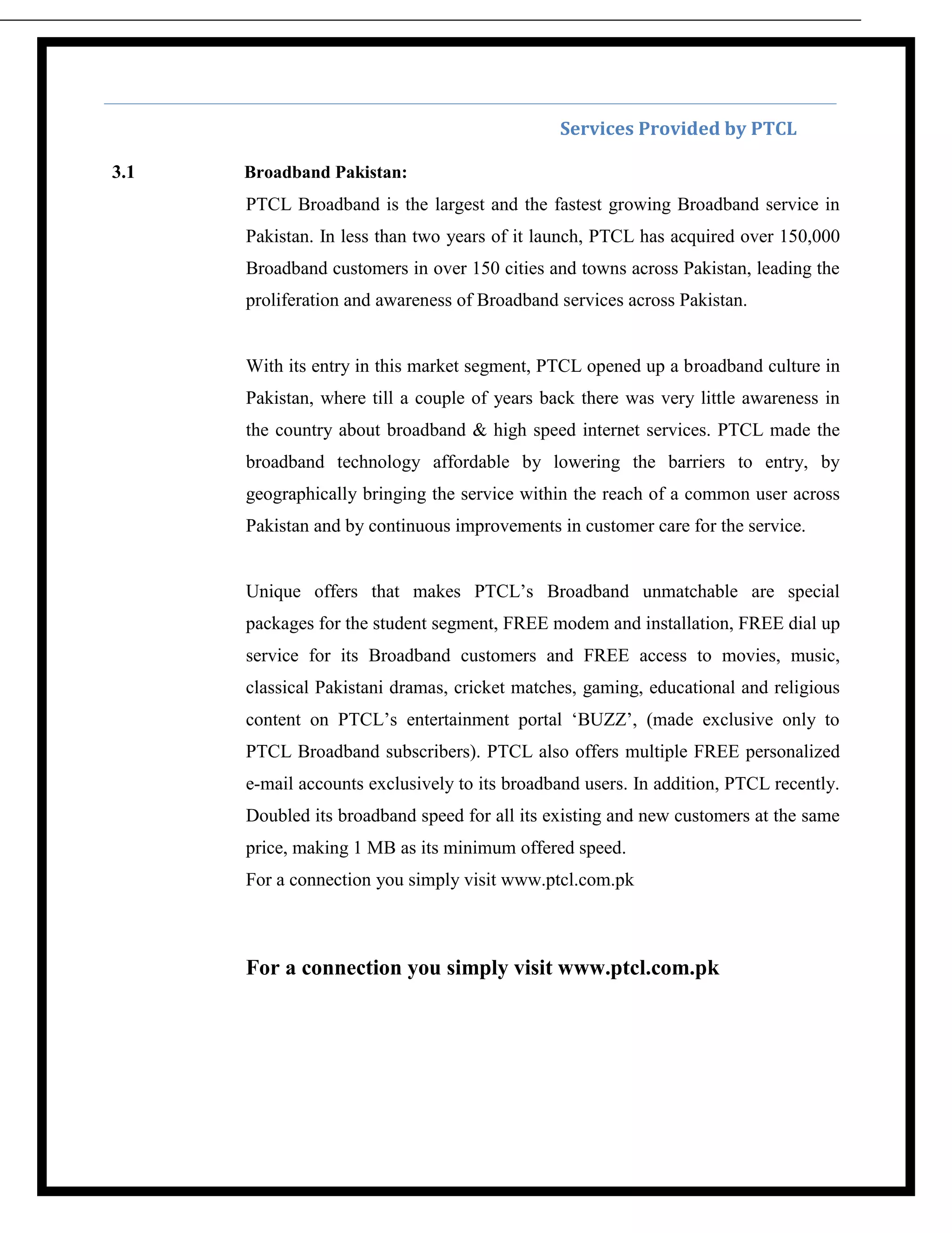 Internship report on PTCL | PDF