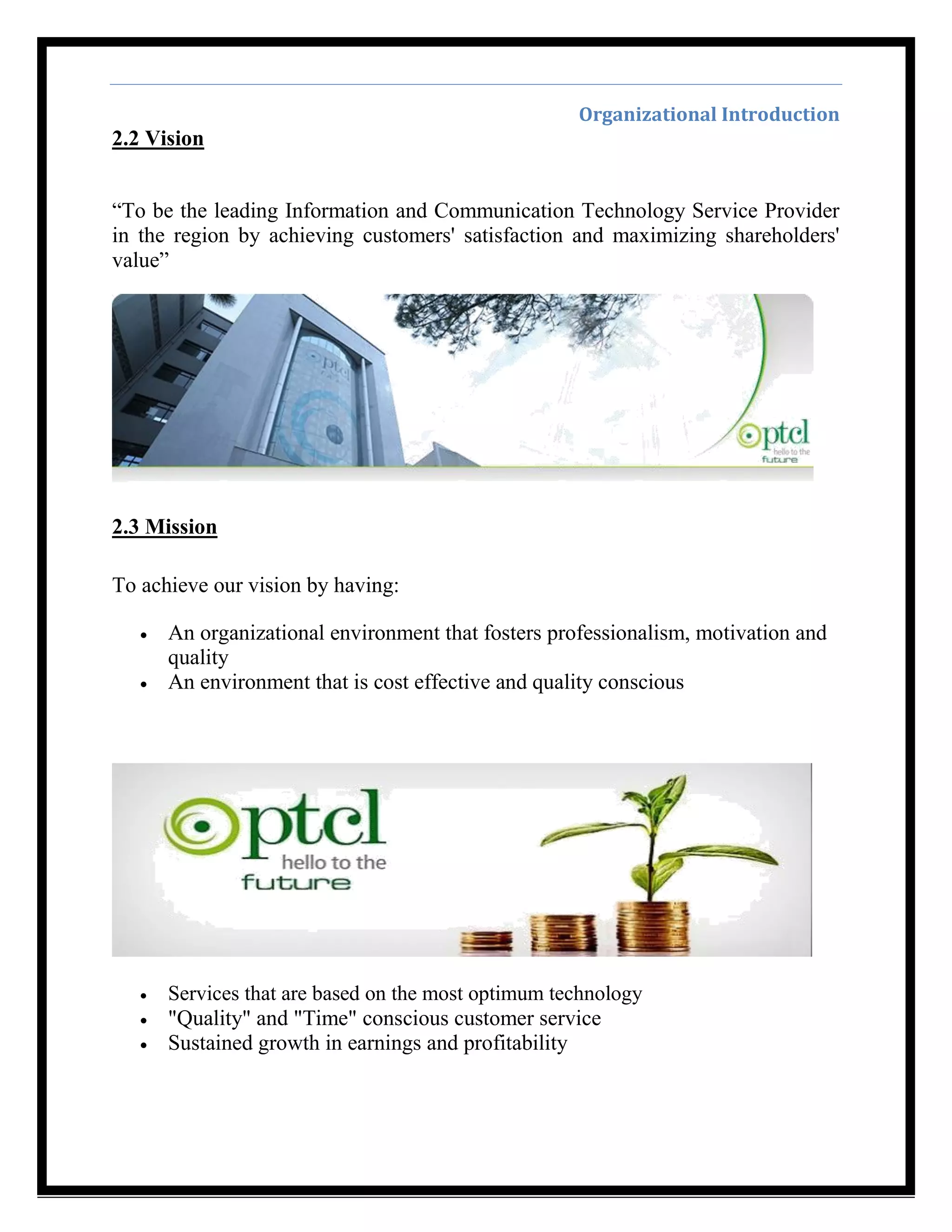 Internship report on PTCL | PDF