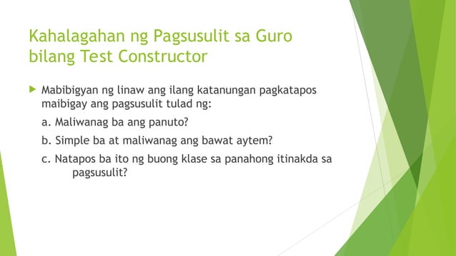 Kahulugan Kahalagahan ng pagsusulit ng wika | PPT