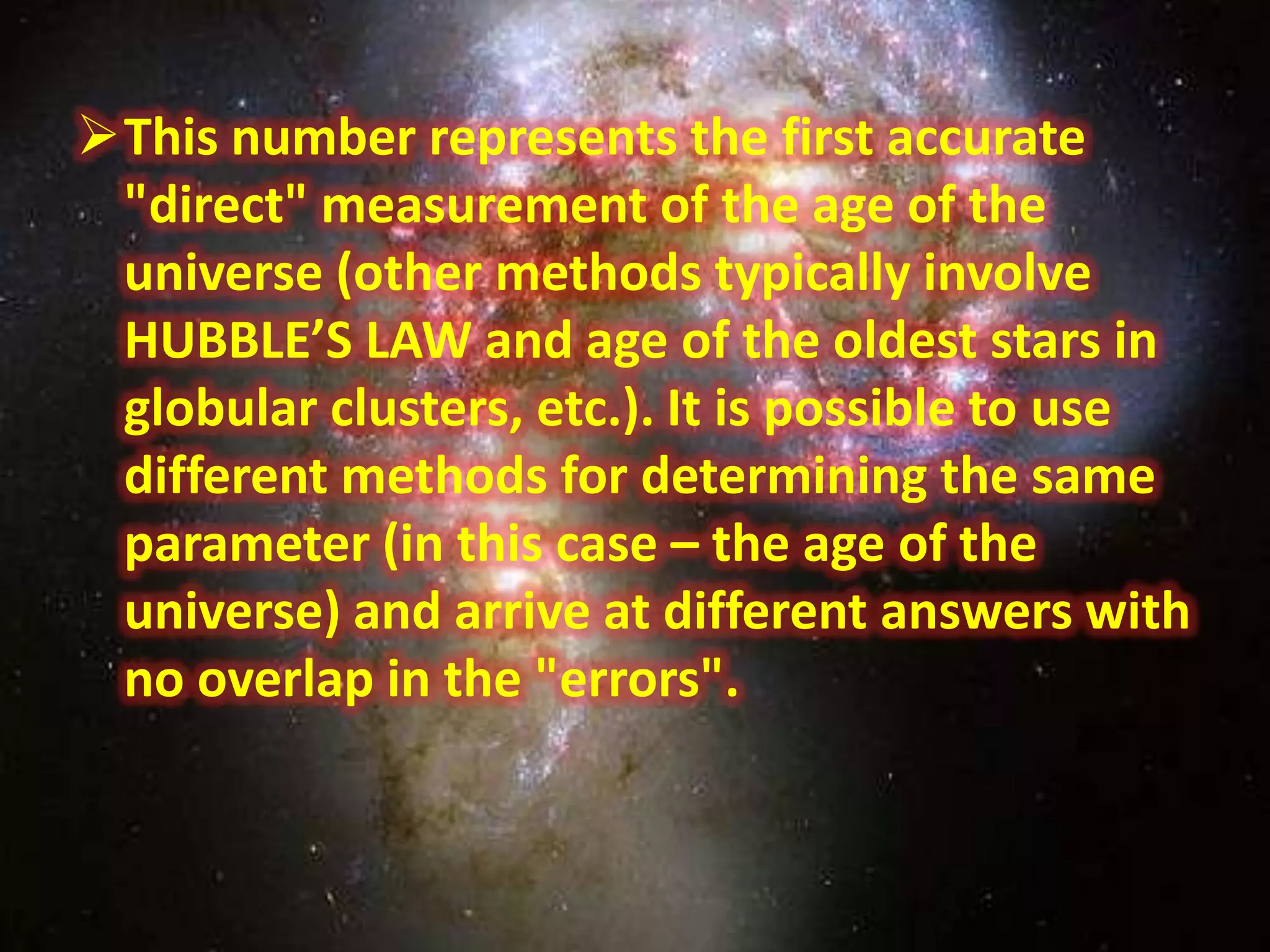 astronomy age of the universe | PPTX