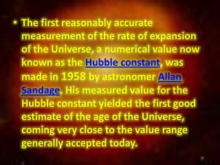 astronomy age of the universe | PPTX