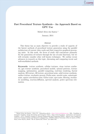 Texture Synthesis: An Approach Based on GPU Use | PDF