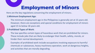 Legal basis : topic "The Labor Code of the Philippines": | PPTX