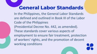 Legal basis : topic "The Labor Code of the Philippines": | PPTX