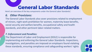 Legal basis : topic "The Labor Code of the Philippines": | PPTX