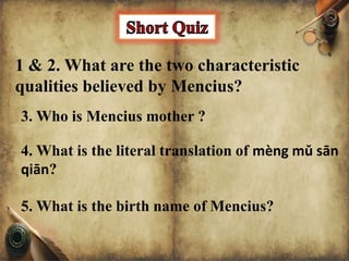 Mencius (Meng Tzu) | PPT