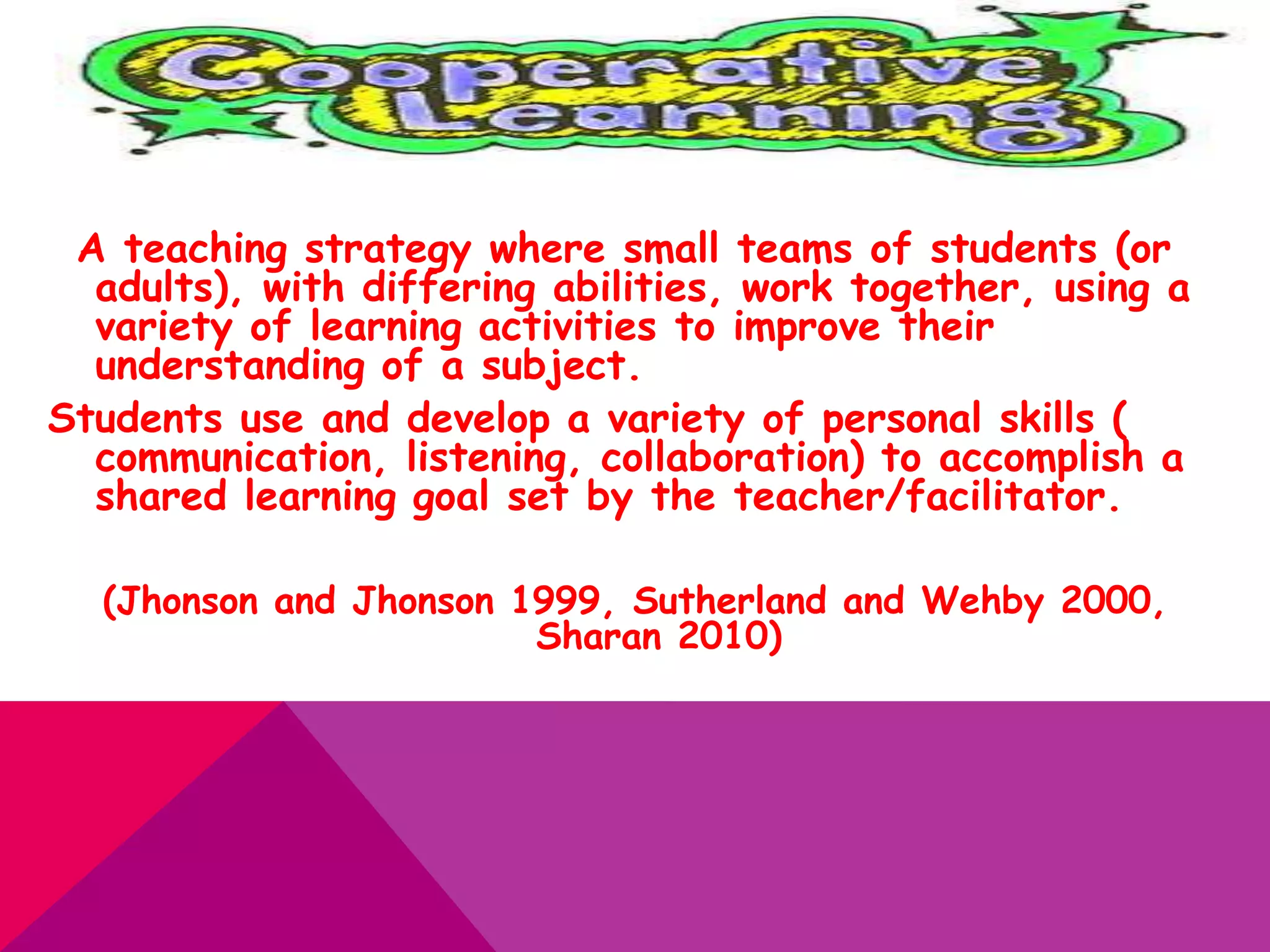 COOPERATIVE LEARNING STRATEGY | PPTX