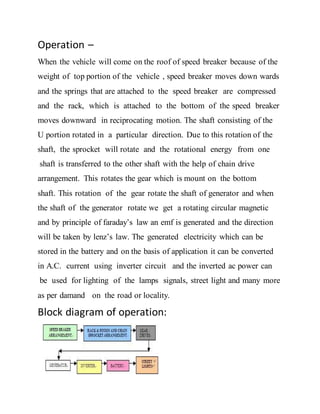 power generation through speed breaker | DOCX