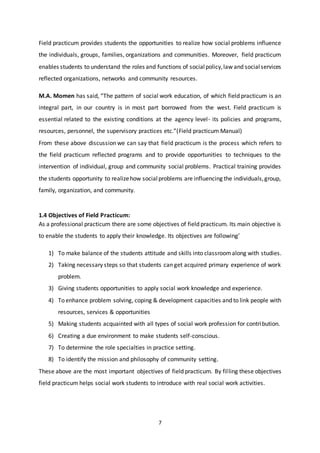 Field work report of sir salimullah muslim orphanage | DOCX
