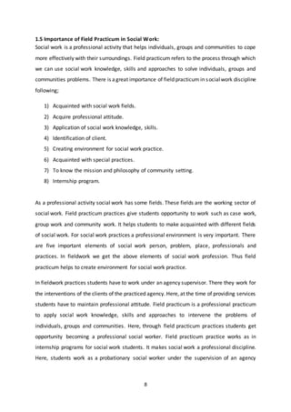 Field work report of sir salimullah muslim orphanage | DOCX