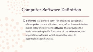 Computer Software | PPTX | Operating Systems | Computer Software and ...