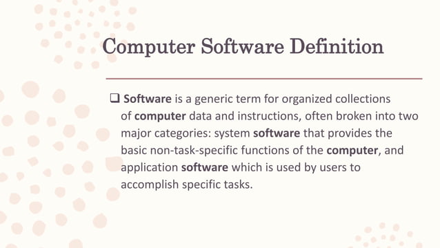Computer Software | PPTX | Operating Systems | Computer Software and ...