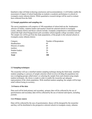 THE IMPACT OF SCHOOL LEADERSHIP ON STUDENTS’ ACADEMIC PERFORMANCE ON ...