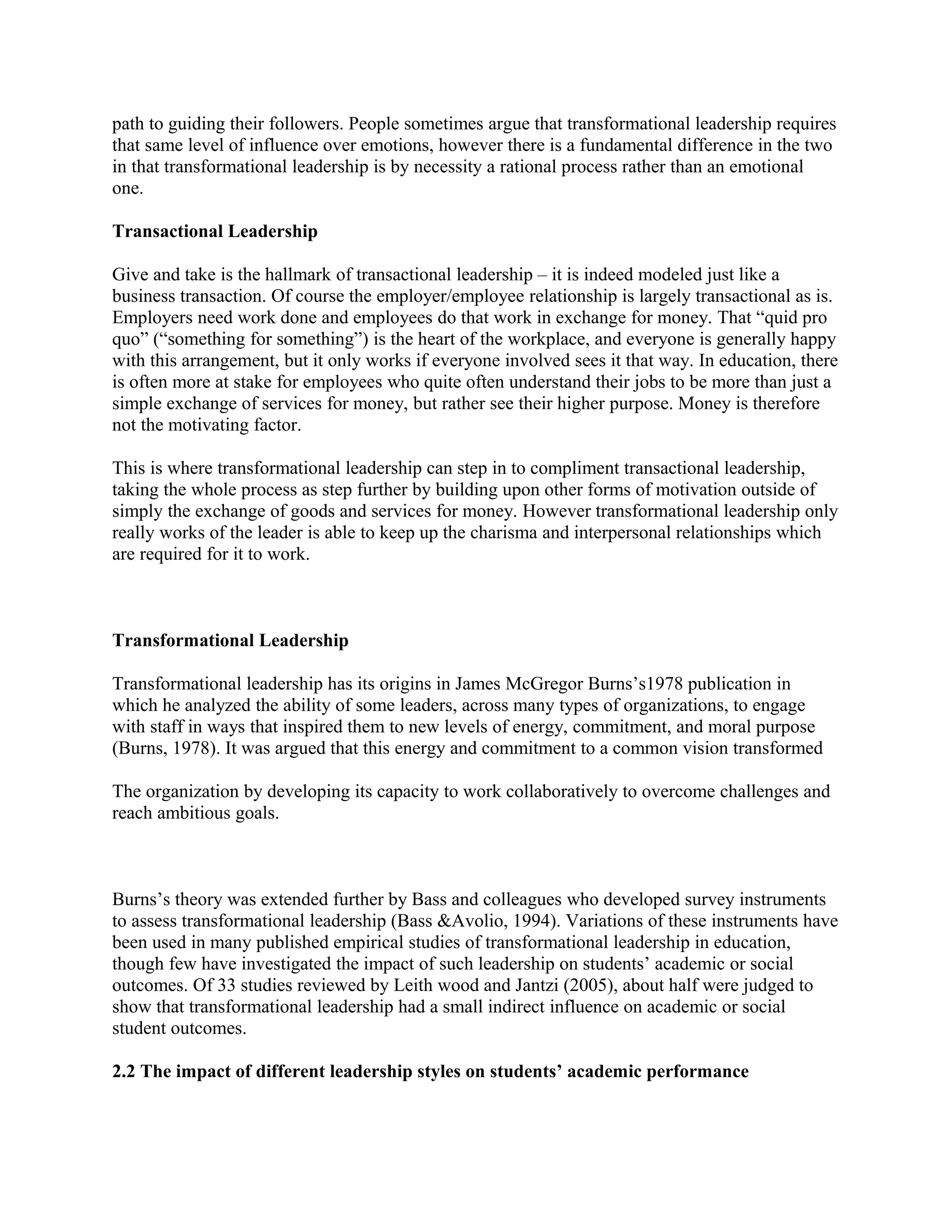 THE IMPACT OF SCHOOL LEADERSHIP ON STUDENTS’ ACADEMIC PERFORMANCE | DOC