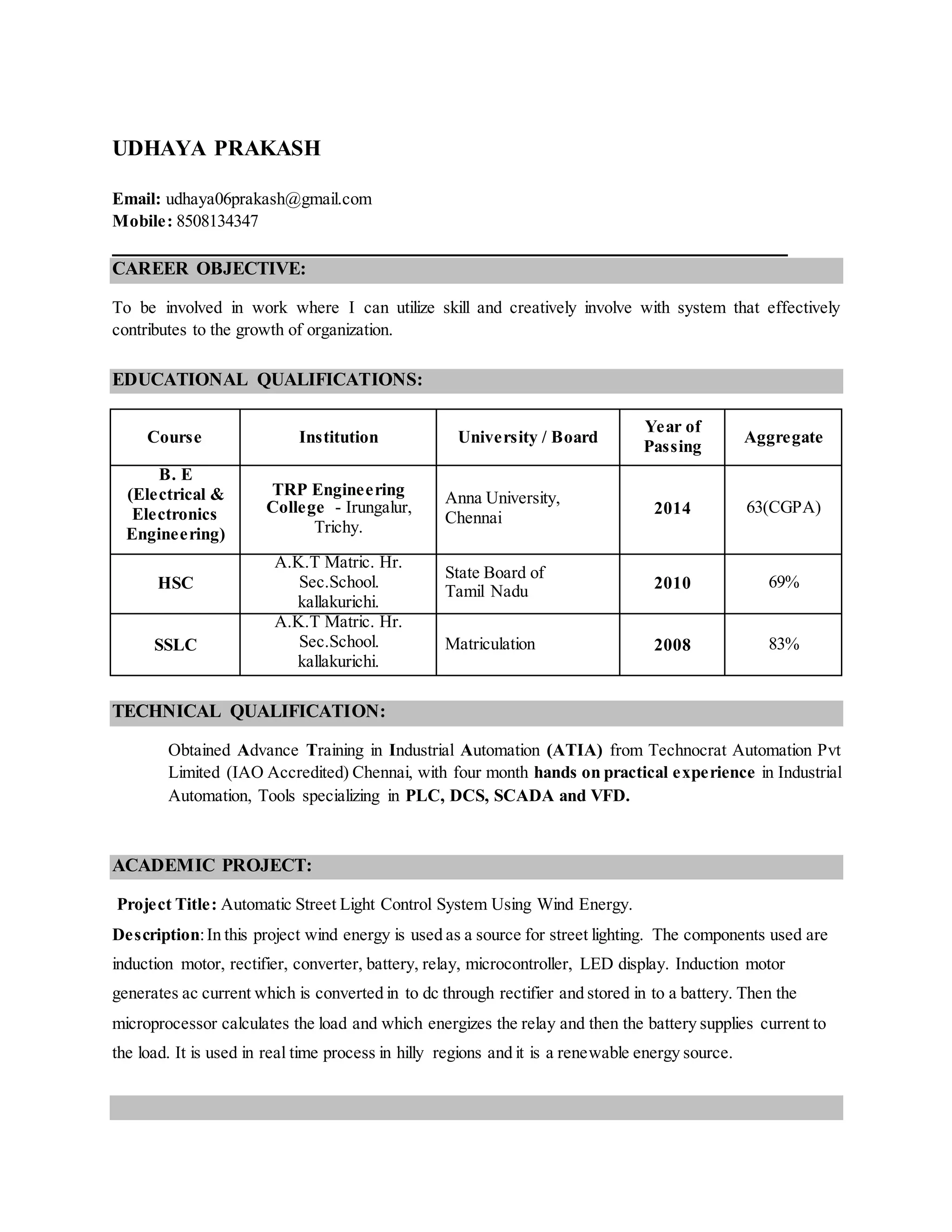 Automation Engineer | DOCX