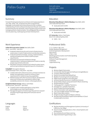 Pallav gupta resume | PDF