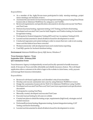 My resume selenium | PDF