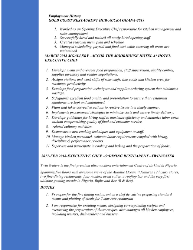 Executive Chef | PDF