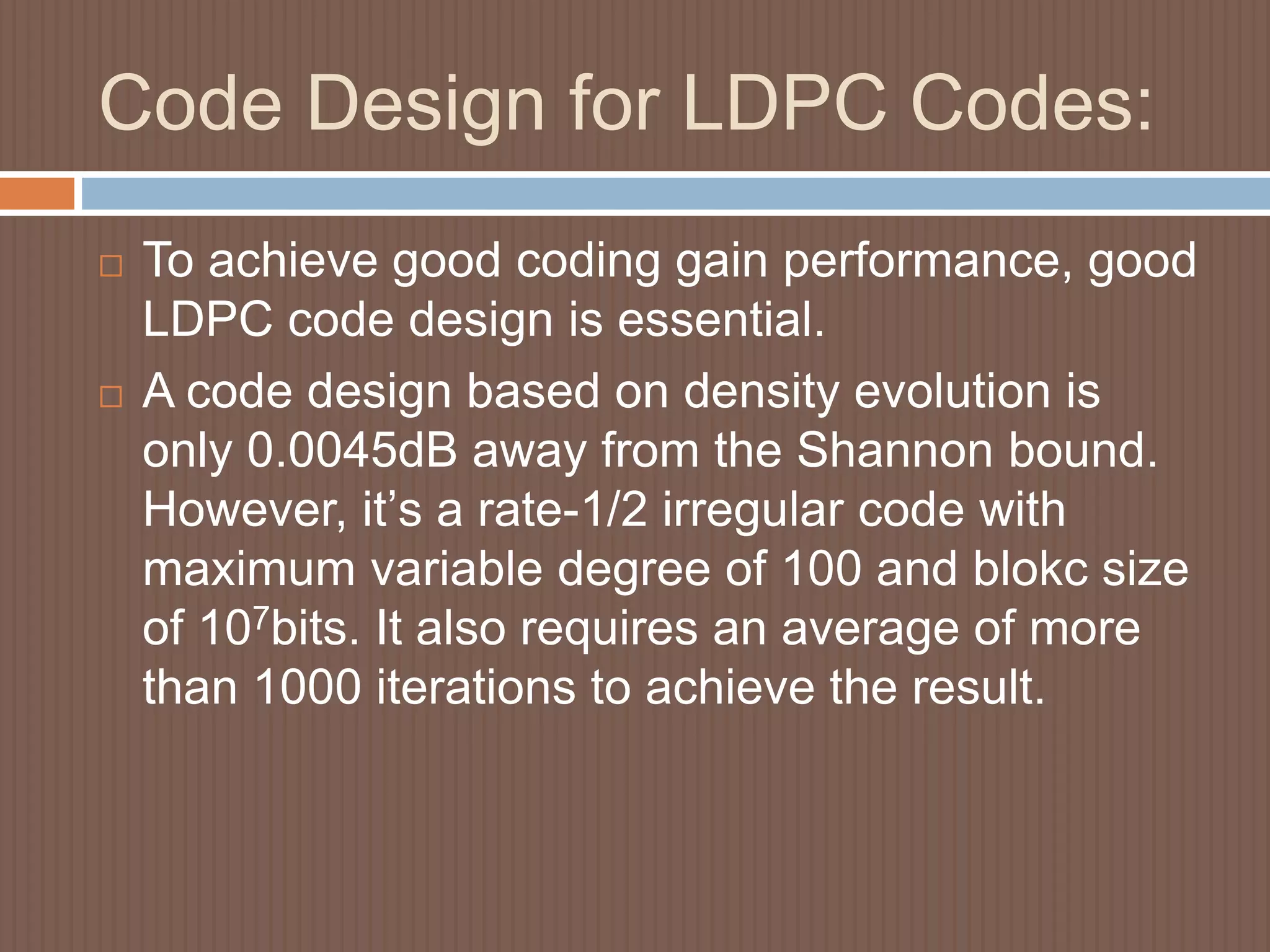 My review on low density parity check codes | PPTX