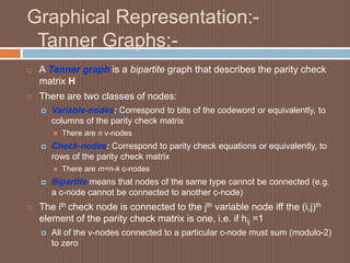 My review on low density parity check codes | PPTX