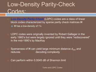 My review on low density parity check codes | PPTX