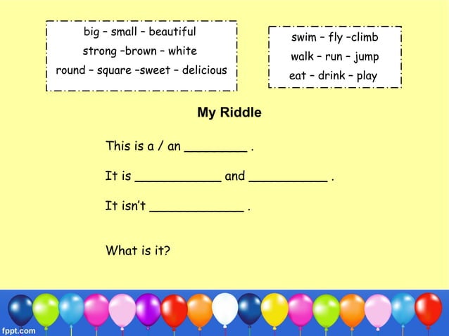 My PPT about good riddles with some examples | PPT