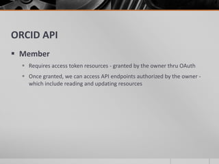 MyRID: ORCID Integration in Malaysia (T. Dharmalingam) | PDF