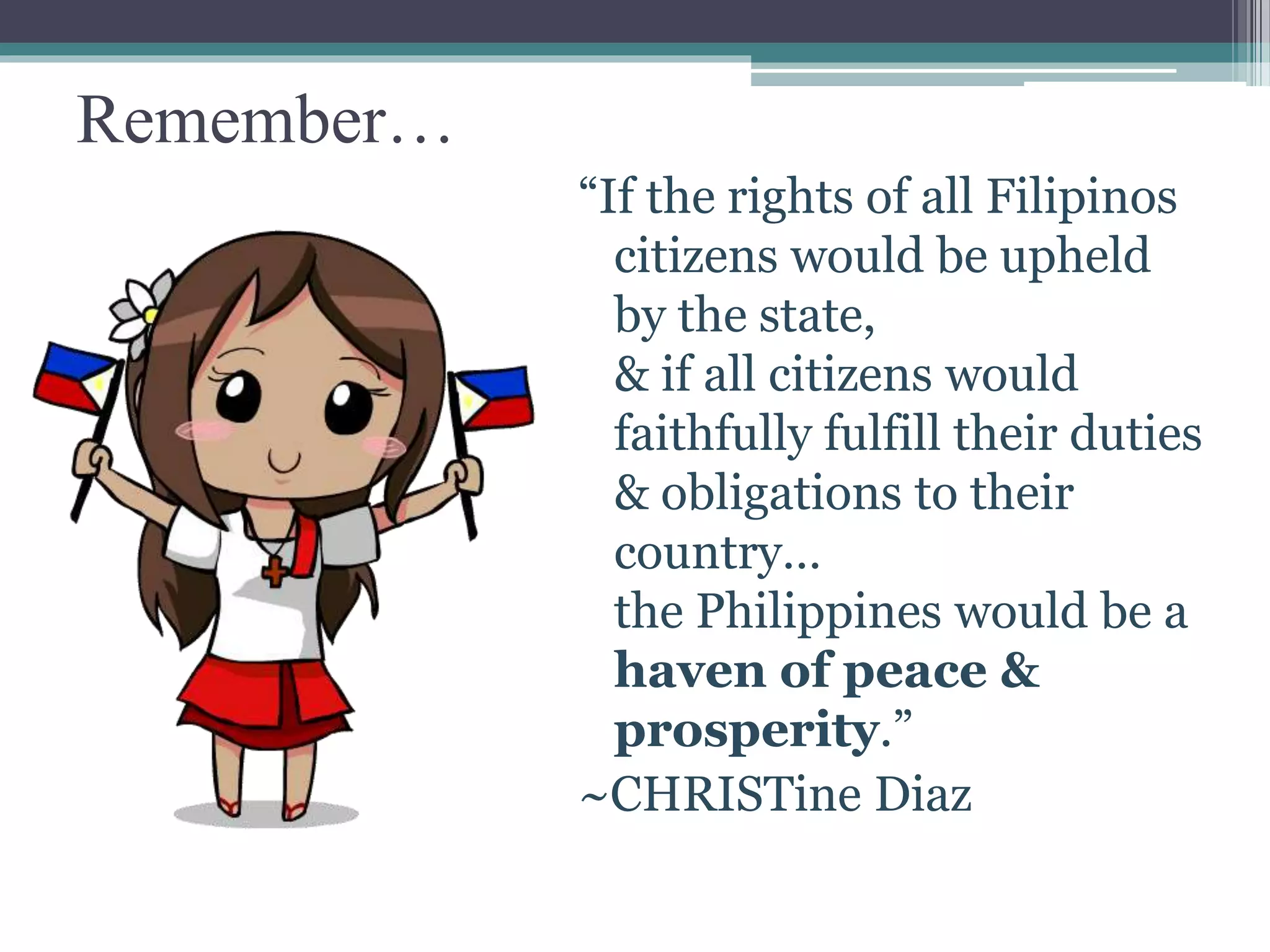 My Rights and Responsibilities as a Filipino | PPSX