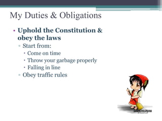 My Rights and Responsibilities as a Filipino | PPSX