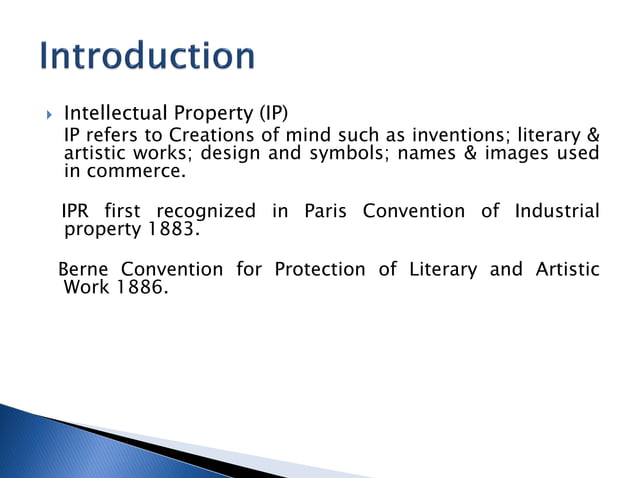 IPR: Introduction to Trademark | PPT