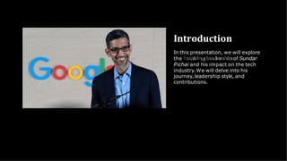 Sundar pichai - Role model in tech industry | PDF