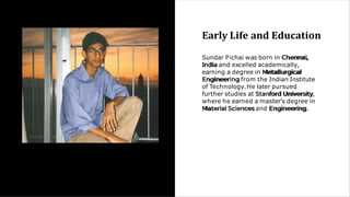 Sundar pichai - Role model in tech industry | PDF