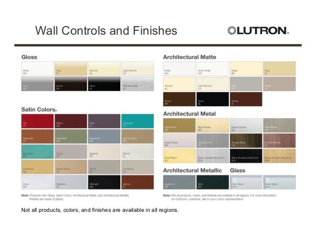 Lutron Color Chart