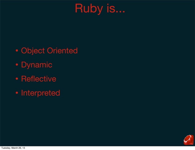 Ruby Programming Introduction | PPT