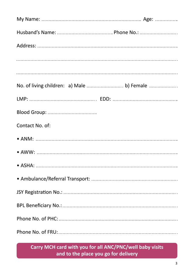 My safe motherhood_booklet_english | PDF