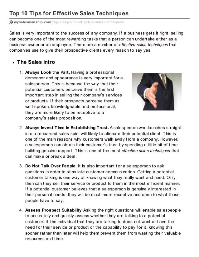 Sales Techniques New