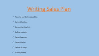 My sales plan | PPT