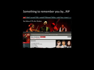 Death of A Myspace Profile | PPTX