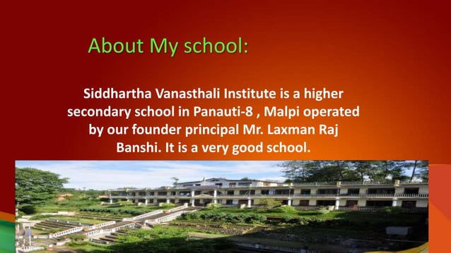 My school presentation | PPTX | Education industry | Industries