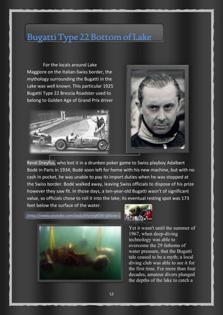 My school project about Bugatti Automobiles | DOCX | Auto Racing | Sports