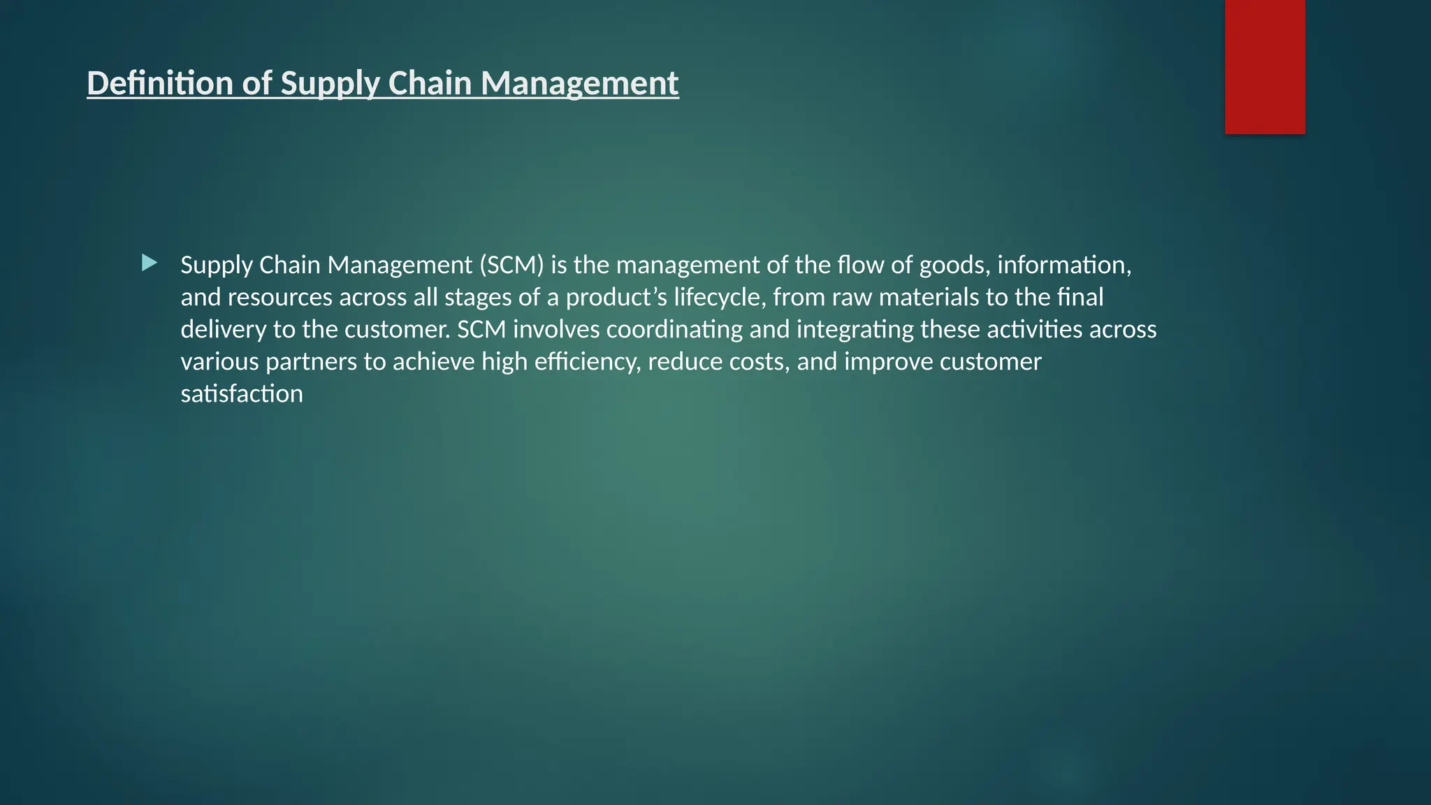 supply chain management meaning definition importance needs | PPTX