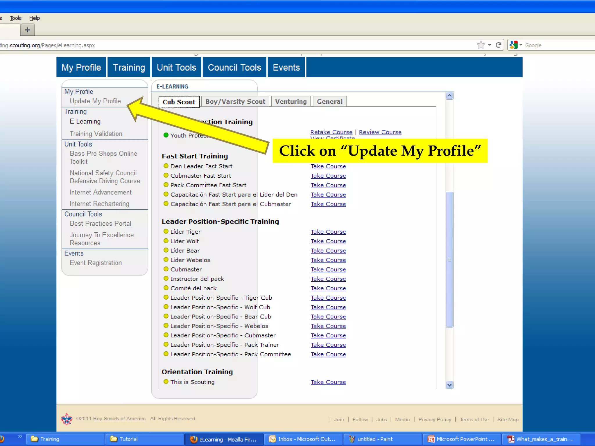 My Scouting Training Tutorial | PPT