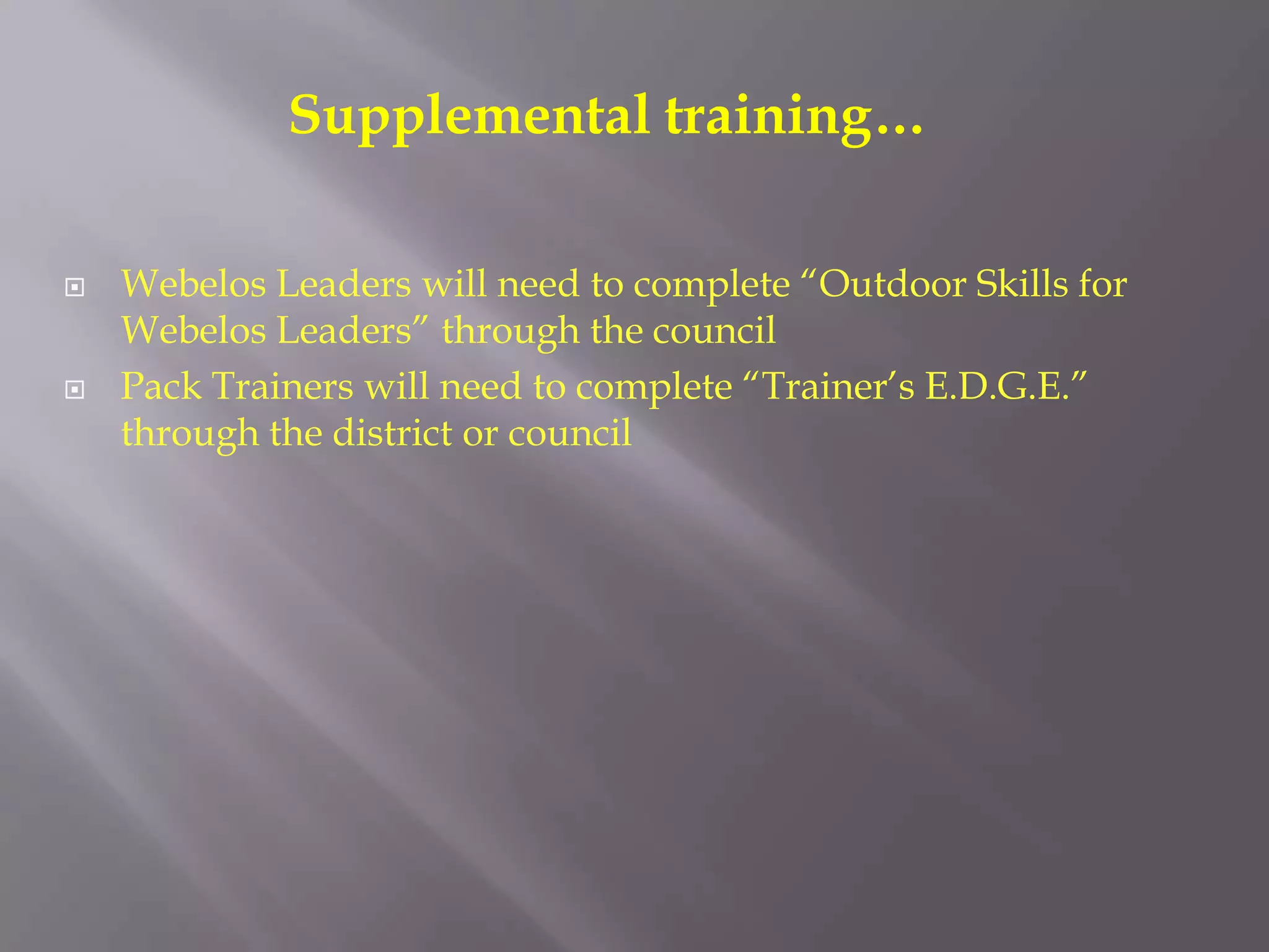 My Scouting Training Tutorial | PPTX