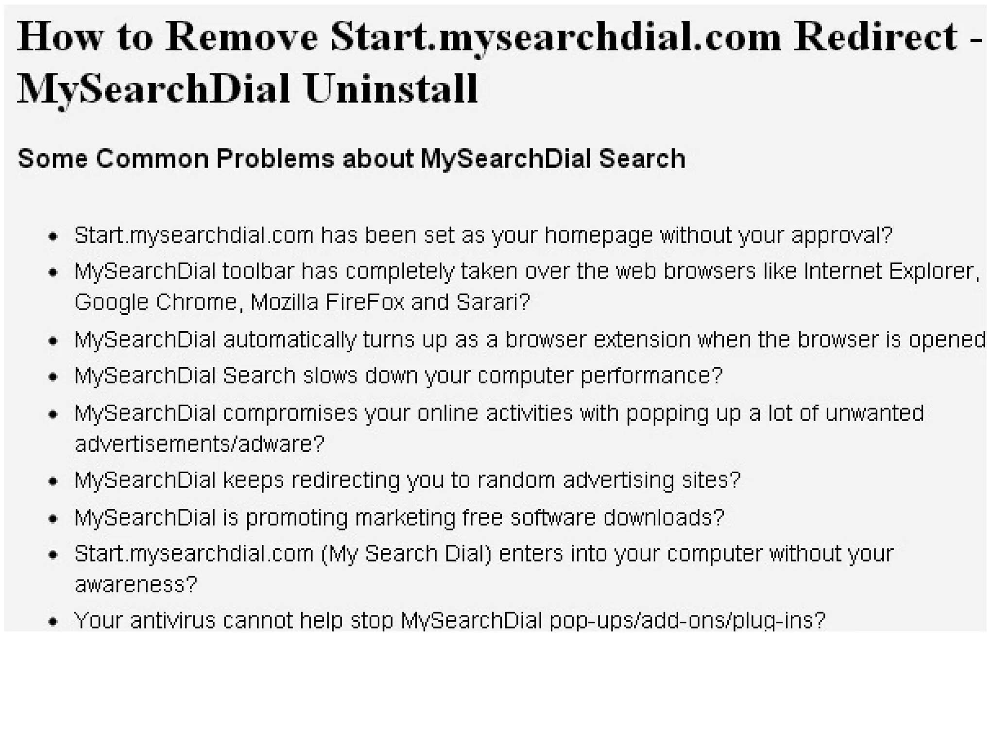 How to Get Rid of MySearchDial Search | PPT