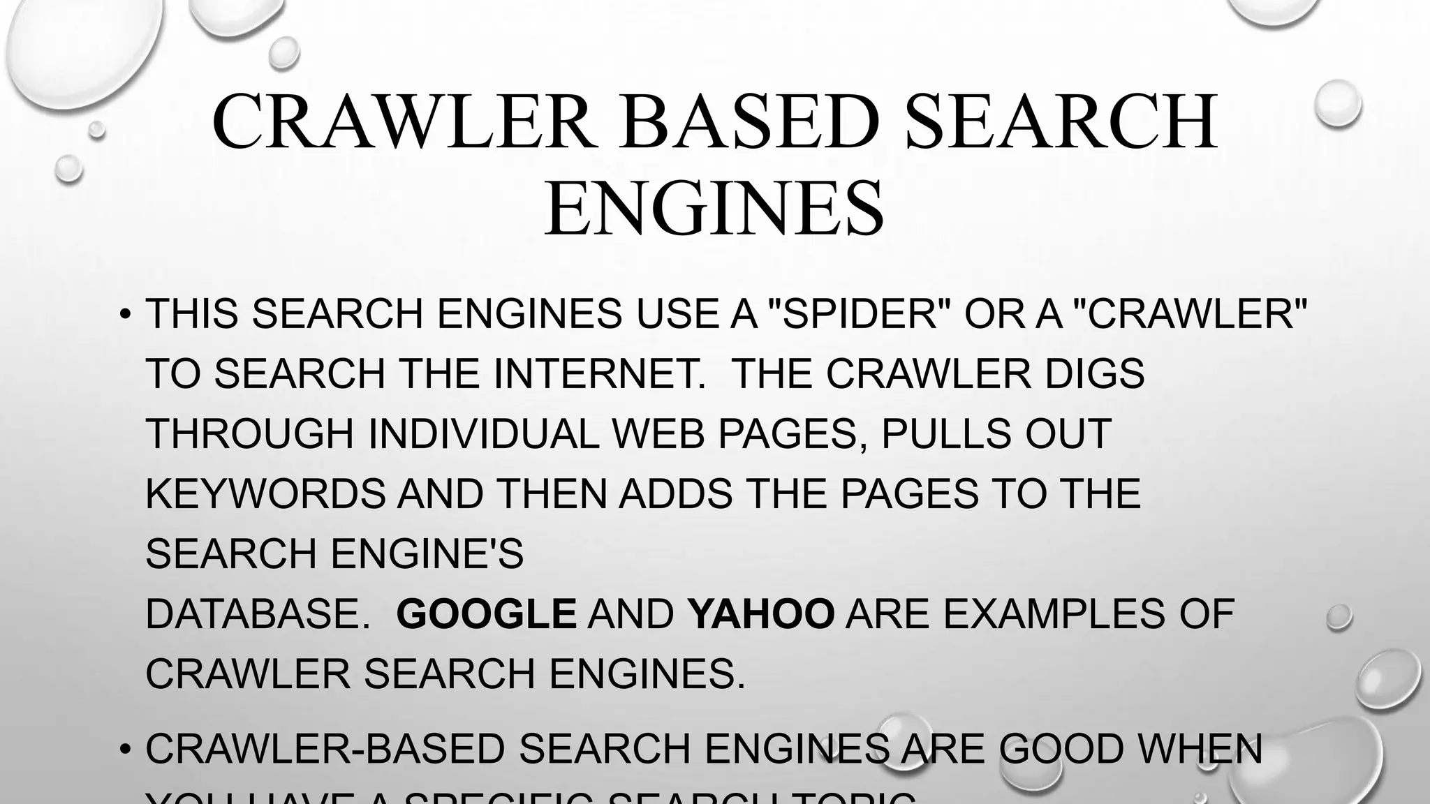 Search engines and its types | PPTX
