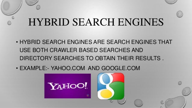 Search engines and its types