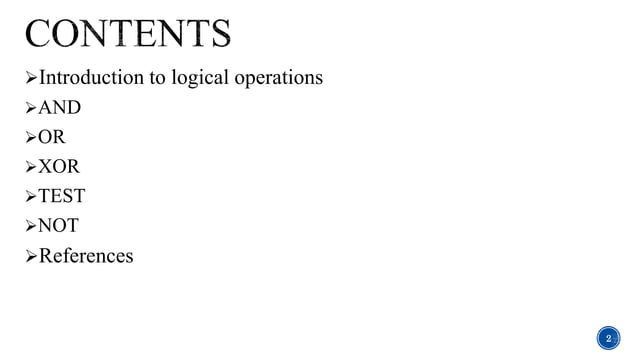 Logical Instructions used in 8086 microprocessor | PPTX | Programming Languages | Computing