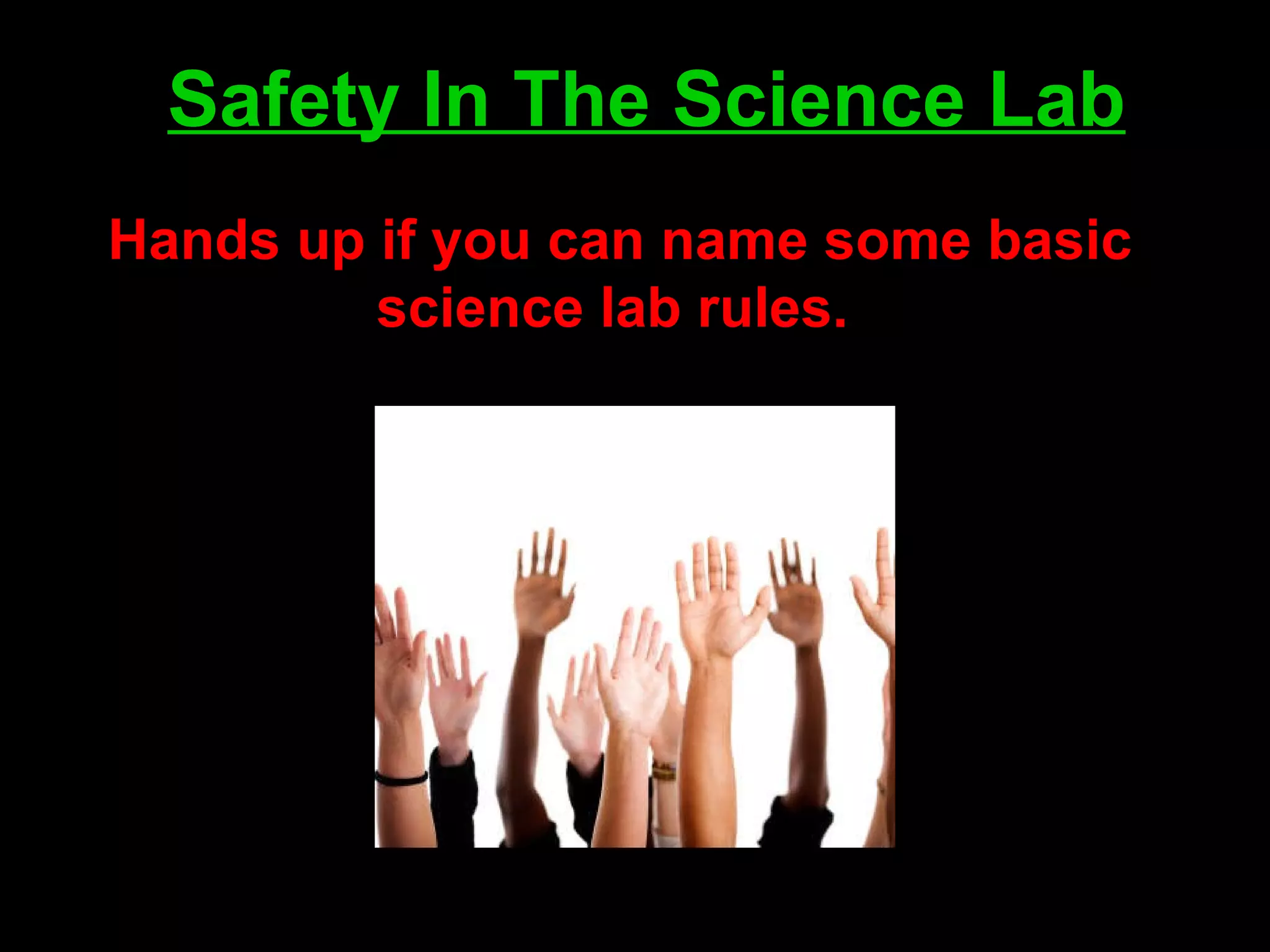 UNDERSTANDING SAFETY IN SCIENCE LAB | PPT