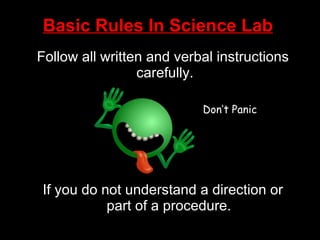 UNDERSTANDING SAFETY IN SCIENCE LAB | PPT